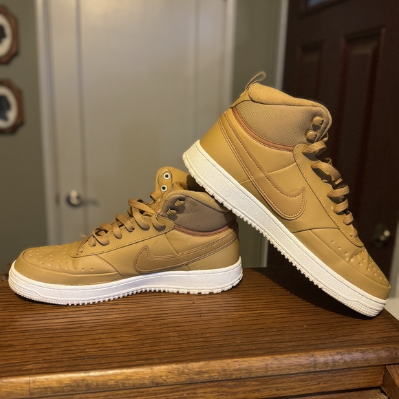Nike | Shoes | Nike Mens Tan Hightop Sneakers | Poshmark